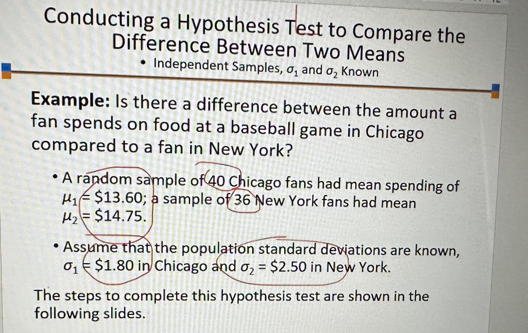 Solved Conducting a Hypothesis Test to Compare the | Chegg.com