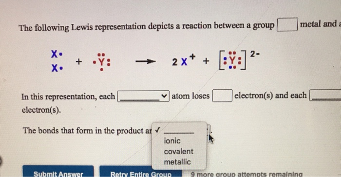 Solved The following Lewis representation depicts a reaction | Chegg.com