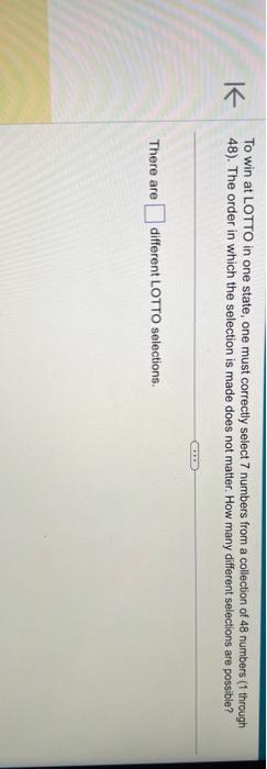 Solved Determine whether the following problem involves a | Chegg.com