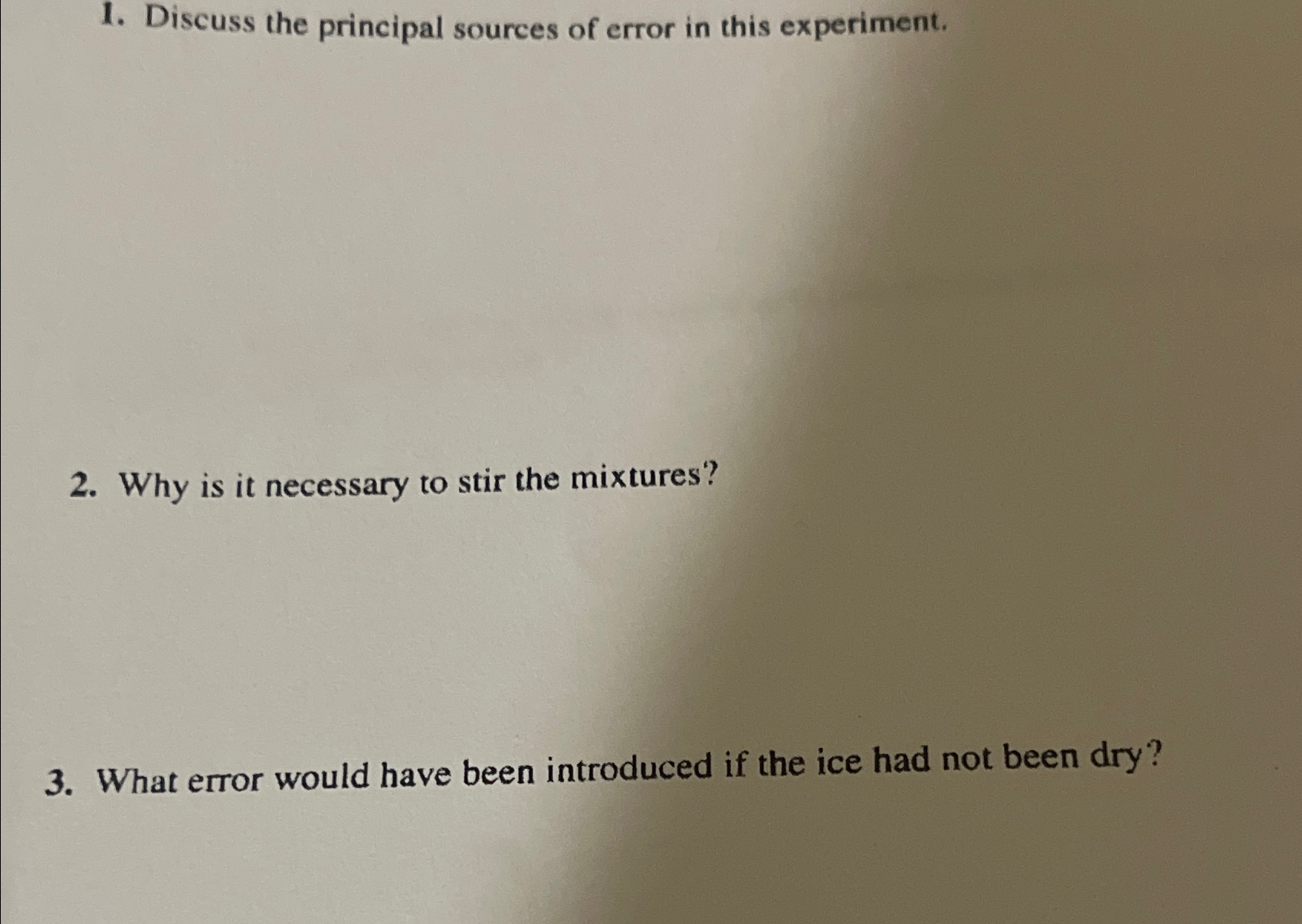Solved Discuss the principal sources of error in this | Chegg.com