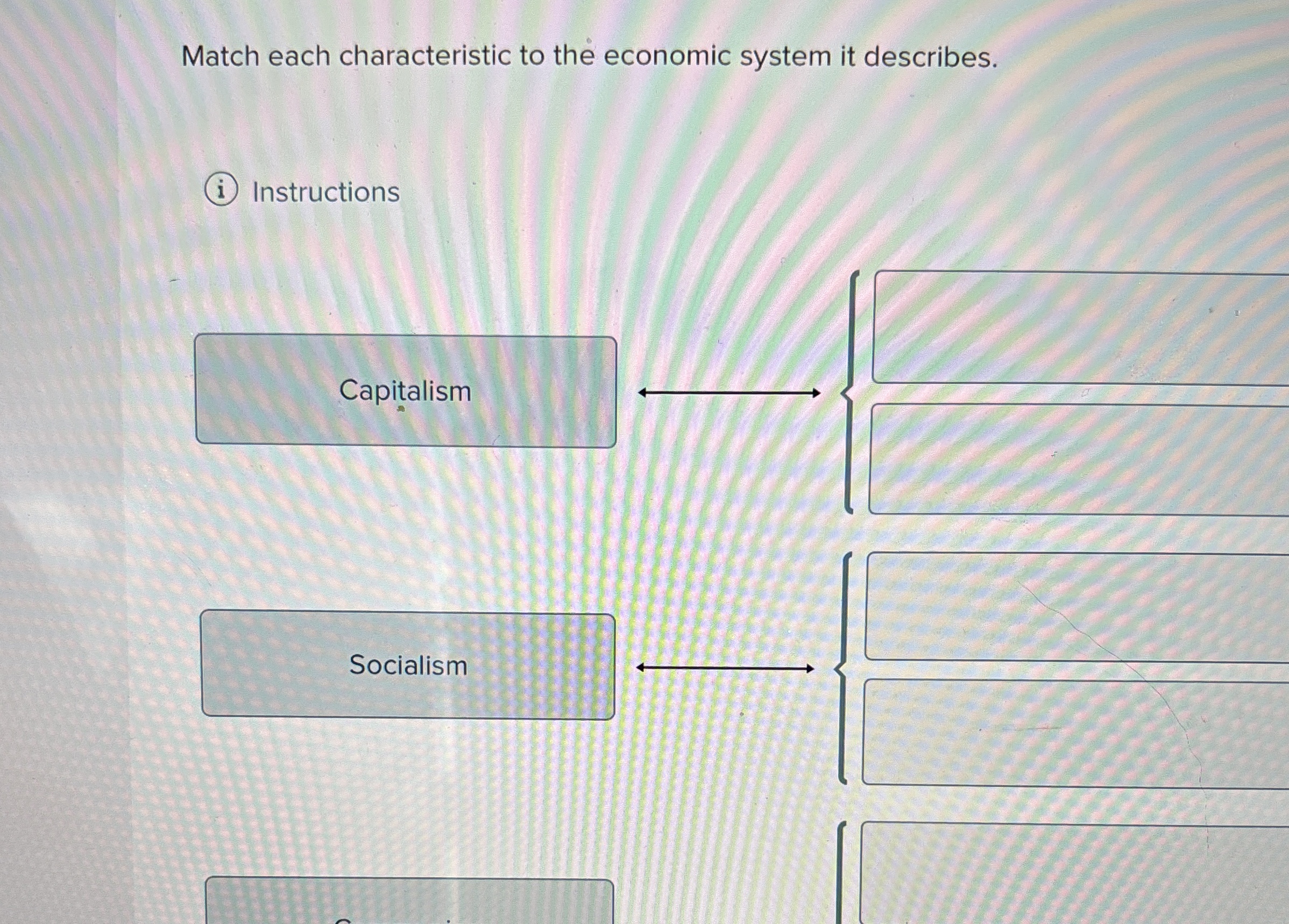 Solved Match each characteristic to the economic system it | Chegg.com