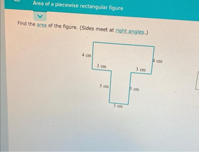 Solved Area of a piecewise rectangular figure Find the area | Chegg.com