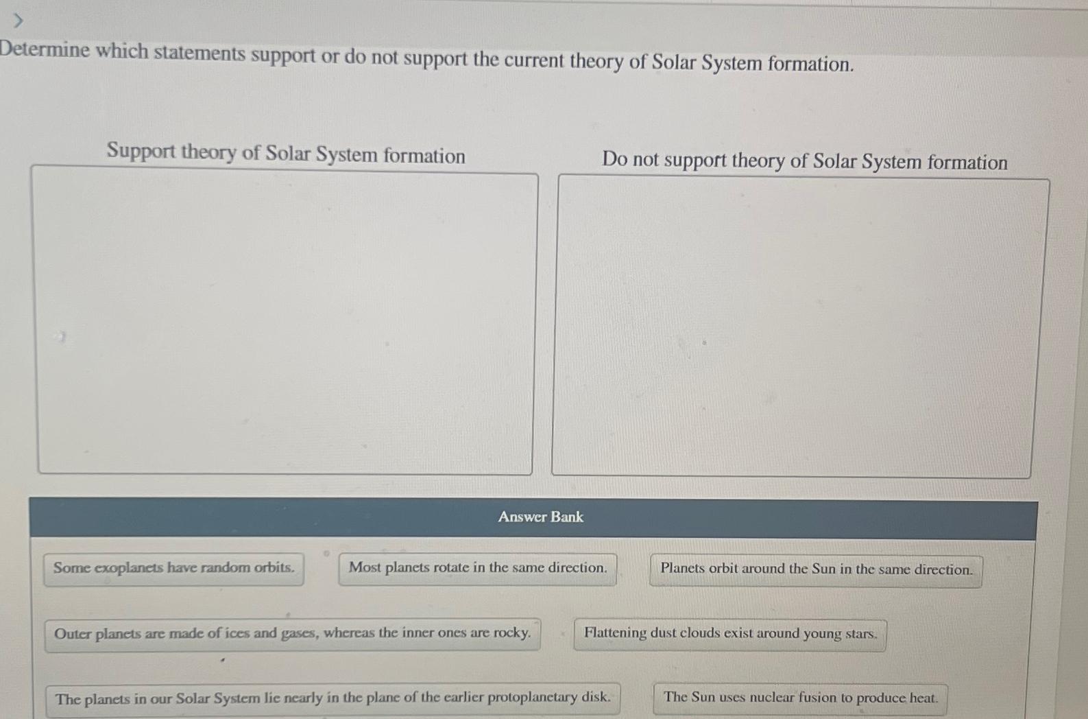 Solved Determine which statements support or do not support | Chegg.com