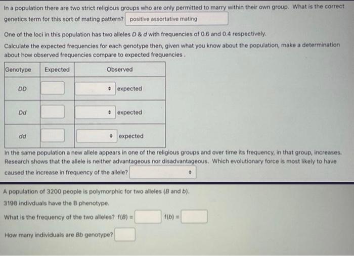 Solved In a population there are two strict religious groups | Chegg.com