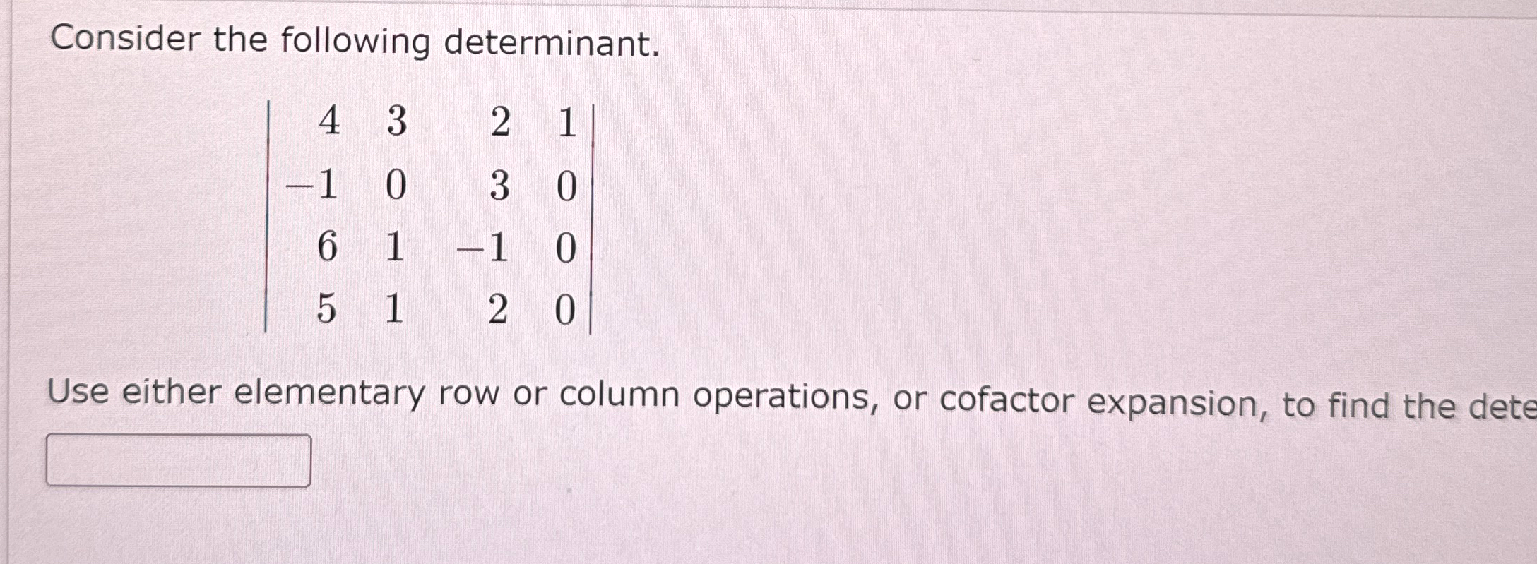 Solved Consider the following | Chegg.com