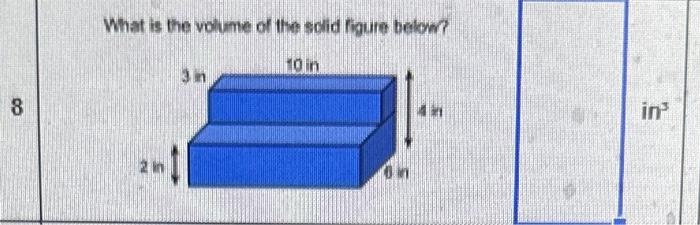 Solved What is the volume of the solid figure below? | Chegg.com