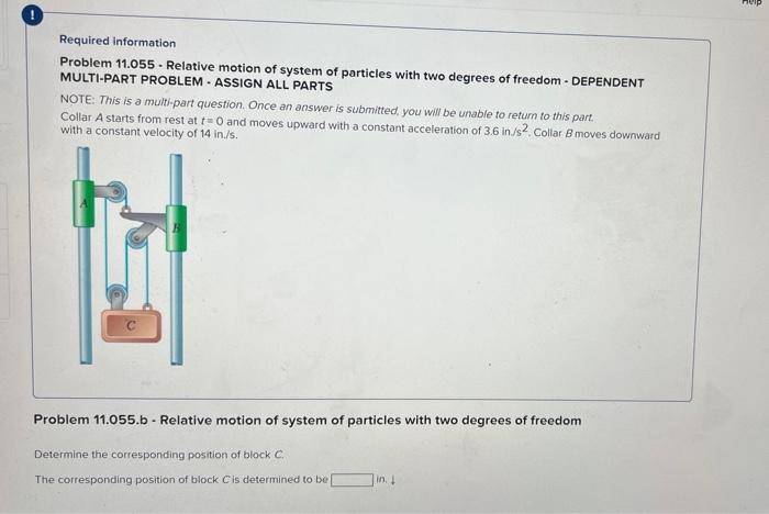 Solved 10 Required information Problem 11.055 - Relative | Chegg.com