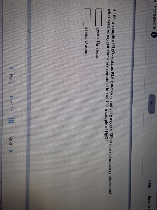 Solved ect Homework i Saved Help Save & A 100 g sample of | Chegg.com Solved ect Homework i Saved Help Save & A 100 g sample of | Chegg.com