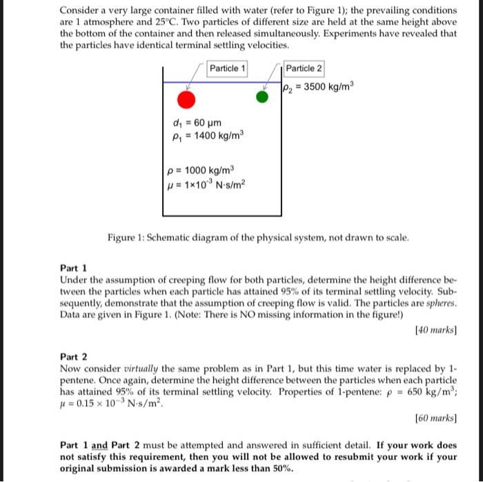 Solved Consider a very large container filled with water | Chegg.com