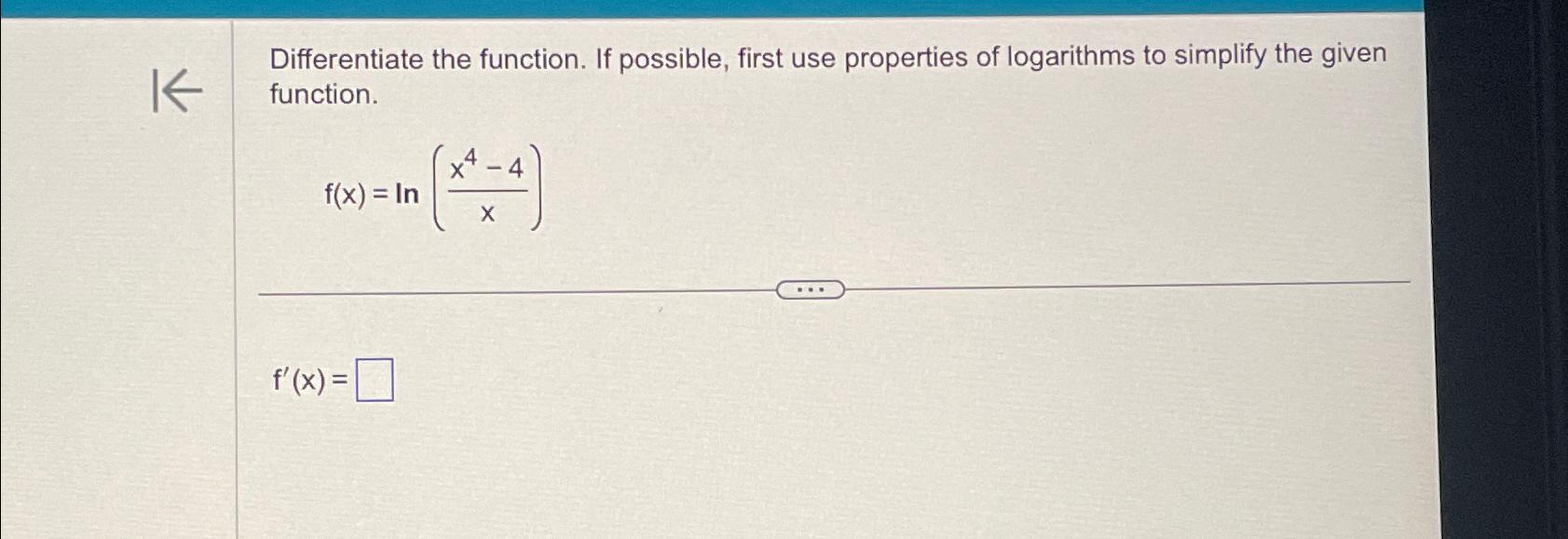 Solved Differentiate the function. If possible, first use | Chegg.com
