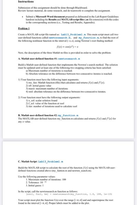 Instructions Submission of this assignment should be | Chegg.com