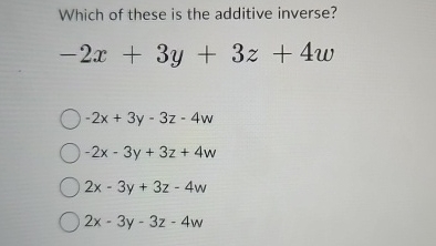 Solved Which of these is the additive | Chegg.com