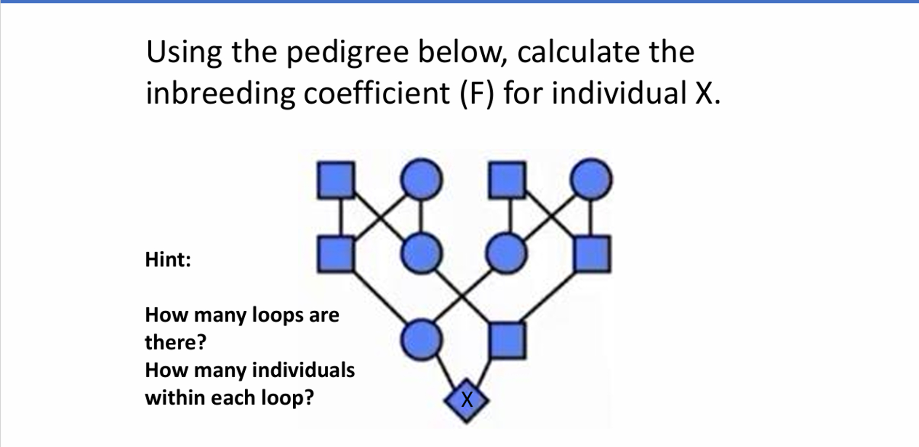 Solved Use the following pedigree to calculate the | Chegg.com