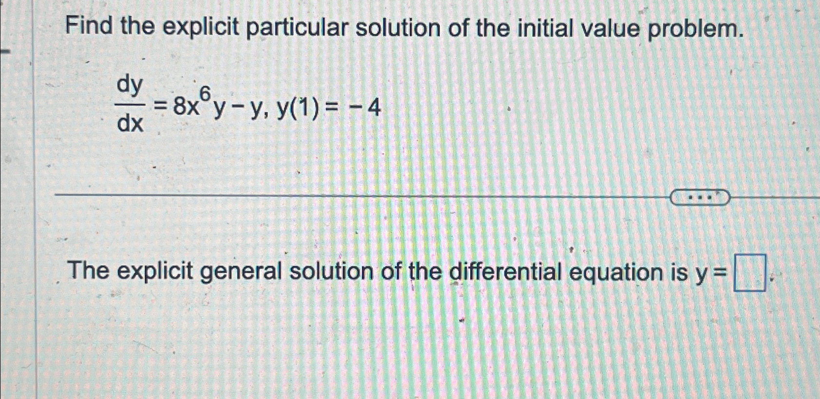 Solved Find the explicit particular solution of the initial | Chegg.com