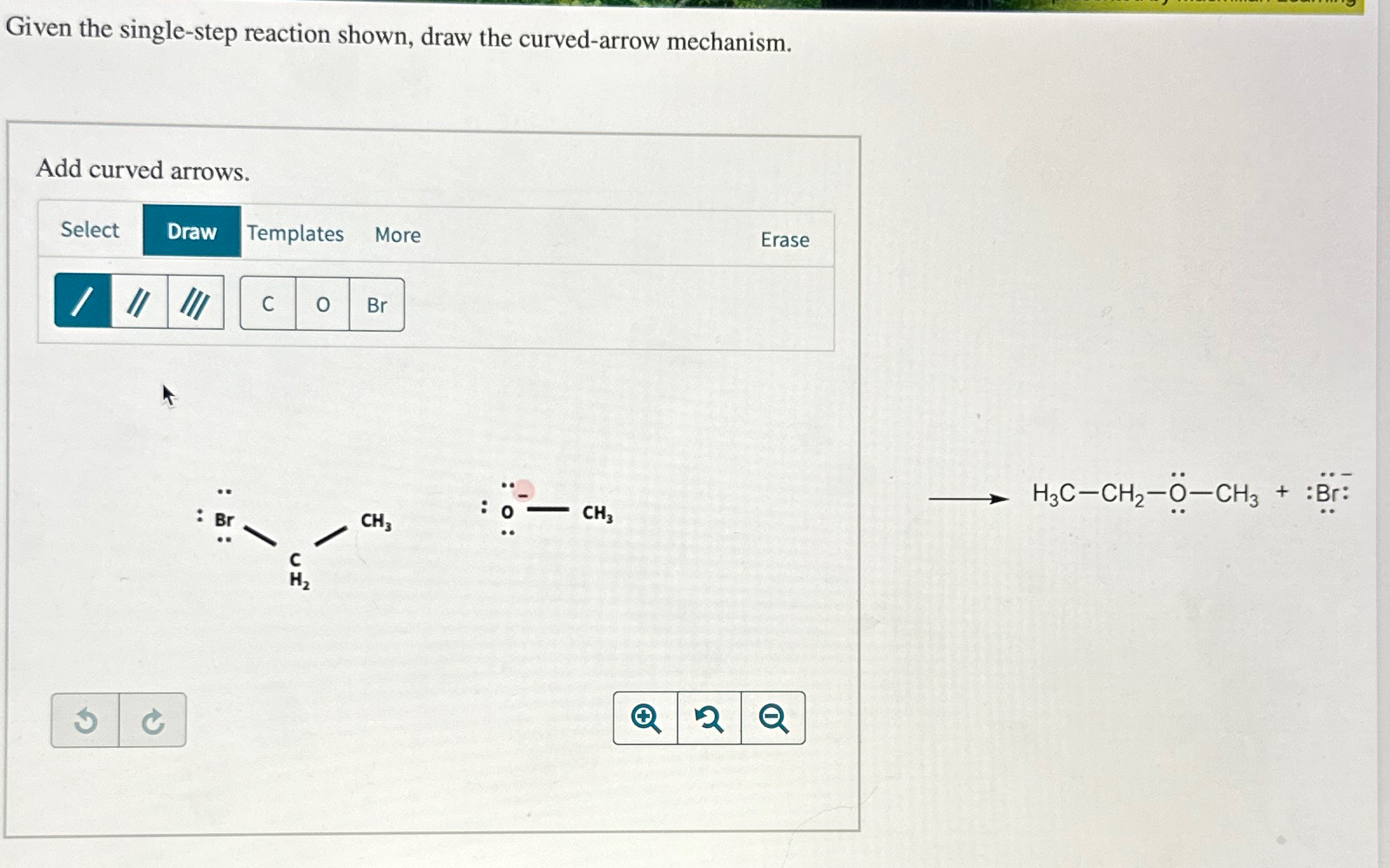 Solved Given the single-step reaction shown, draw the | Chegg.com