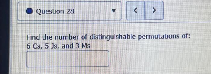 Solved Find The Number Of Distinguishable Permutations Of