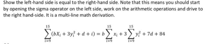 Solved Q1. (15 points out of 100 ) Show the left-hand side | Chegg.com