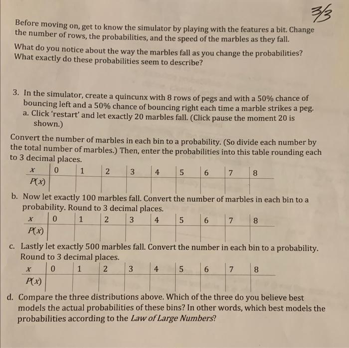 Solved c. Count the number of different paths a marble could | Chegg.com