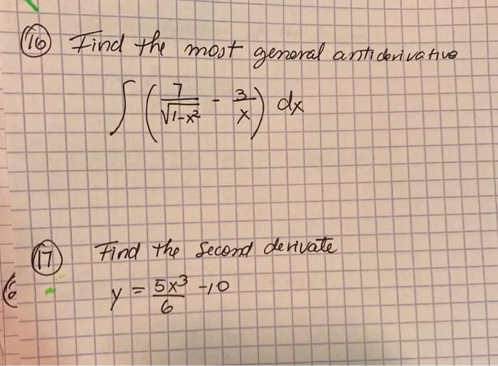 Solved 10 Find the most general anti derivative VI-X 3 Х dx | Chegg.com