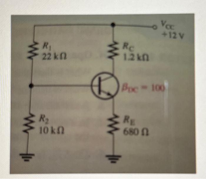 Solved find Vc, Vb, Ve, Ic, Ie | Chegg.com