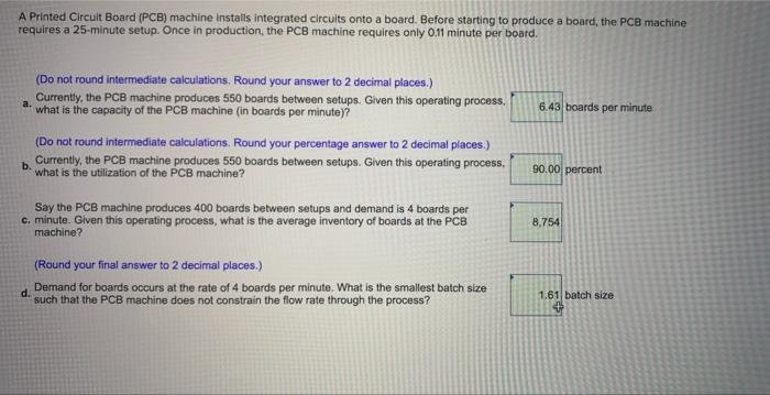 Solved A Printed Circult Board (PCB) machine installs | Chegg.com