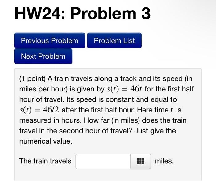 Solved HW24: Problem 3 Previous Problem Problem List Next | Chegg.com