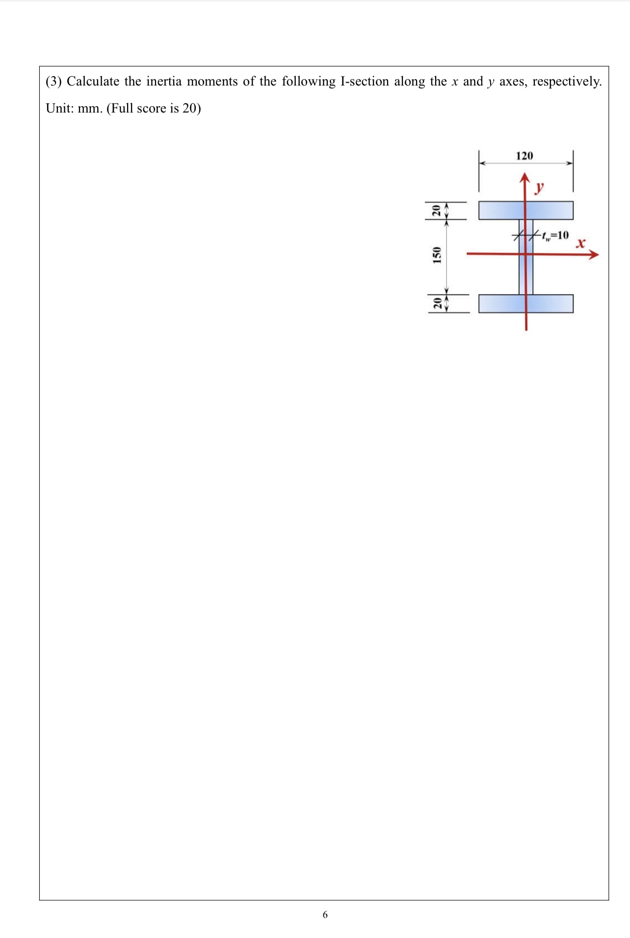 Solved (3) ﻿Calculate the inertia moments of the following | Chegg.com