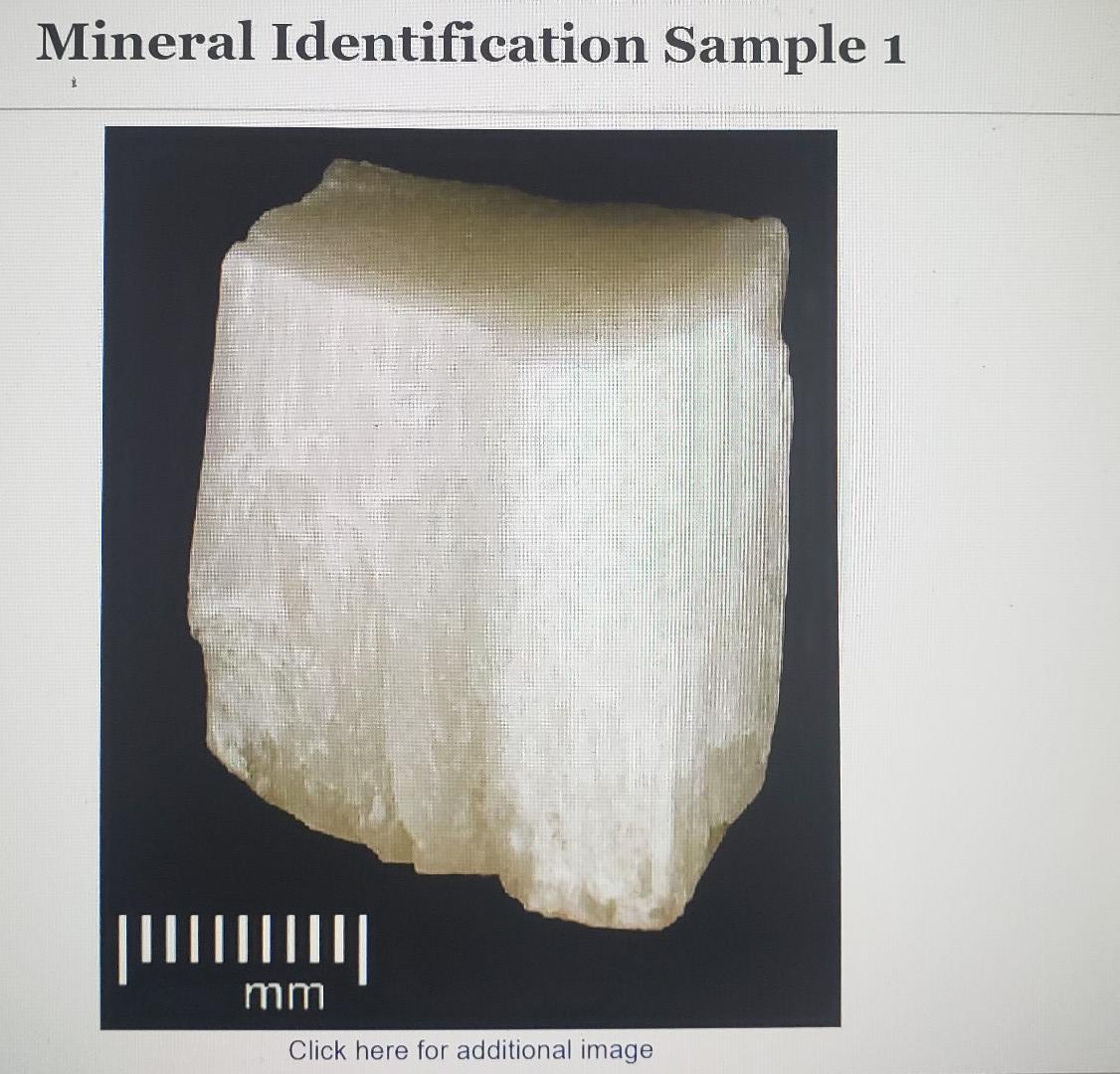Solved Mineral Identification Sample 1 mm Click here for | Chegg.com