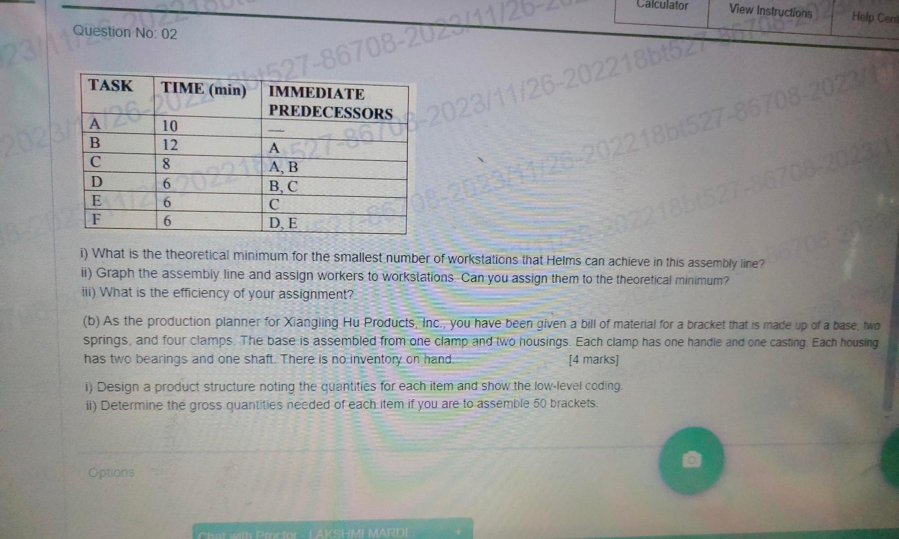 Solved Question No: 02 i) What is the theoretical minimum | Chegg.com