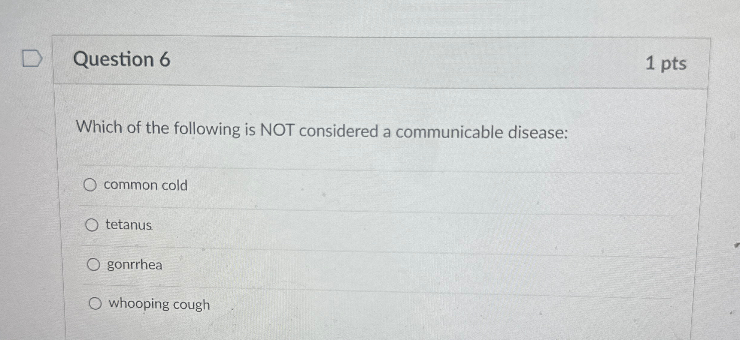 Solved Question 61 ﻿ptsWhich of the following is NOT | Chegg.com