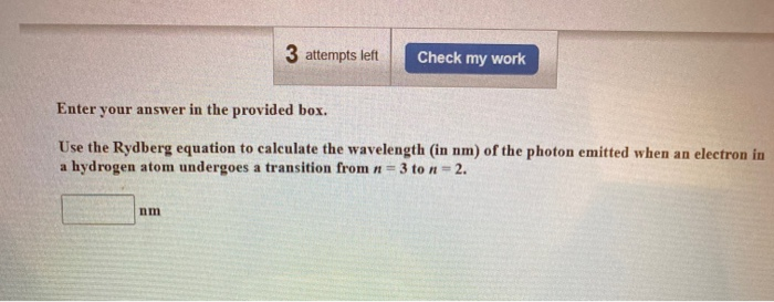 Solved 3 attempts left Check my work Be sure to answer all | Chegg.com