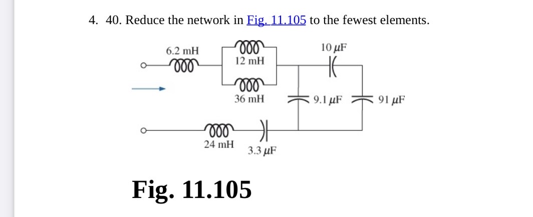 Solved Reduce the network in Fig. 11.105 ﻿to the fewest | Chegg.com