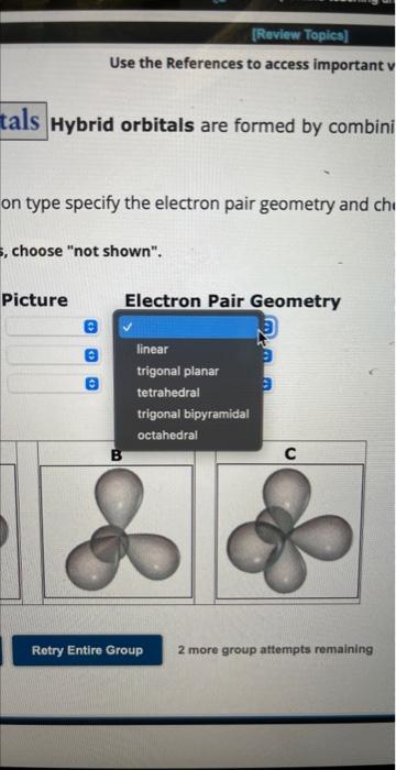 Solved Hybrid orbitals are formed by combining the valence | Chegg.com