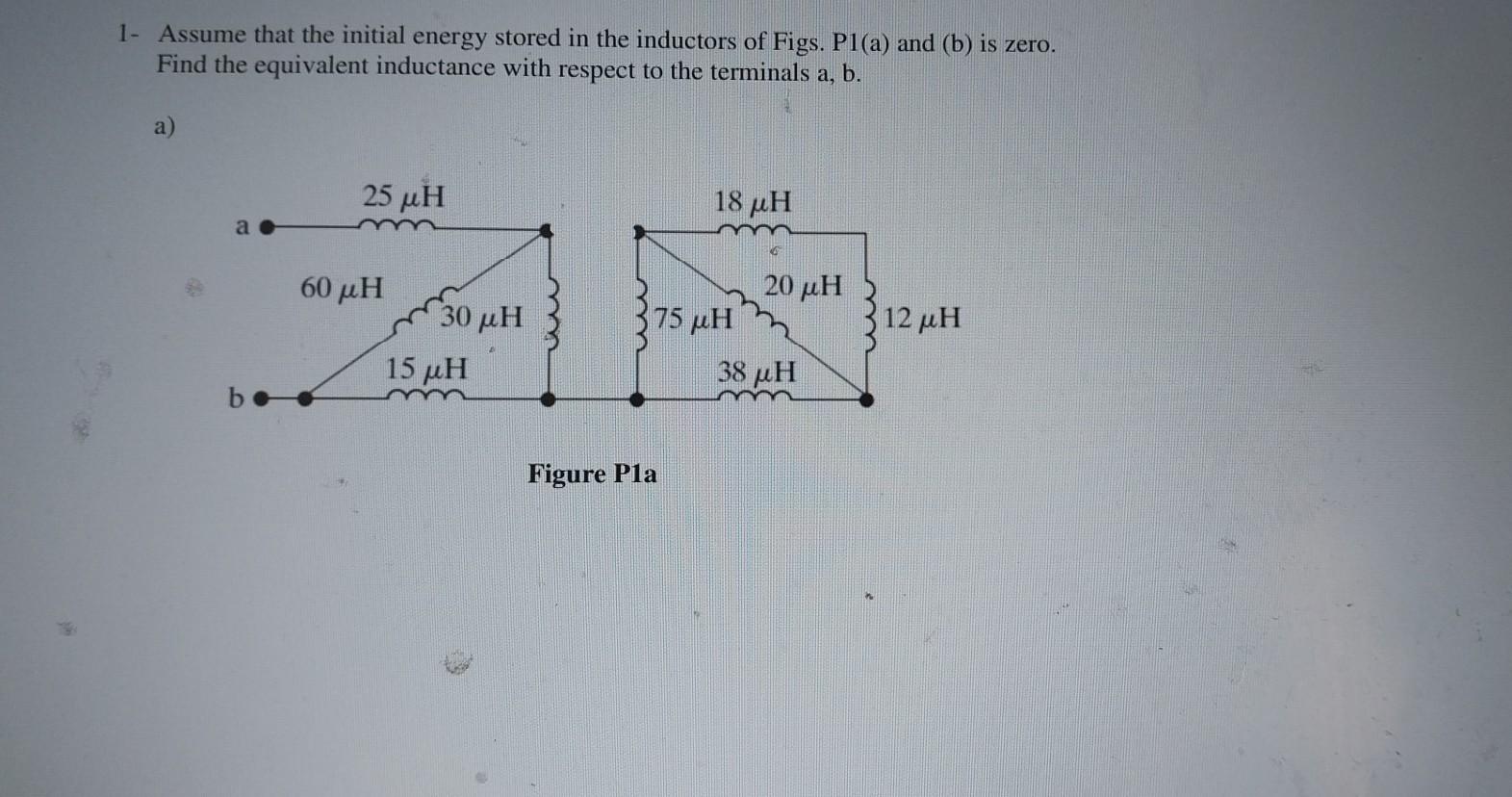 Solved 1- Assume that the initial energy stored in the | Chegg.com