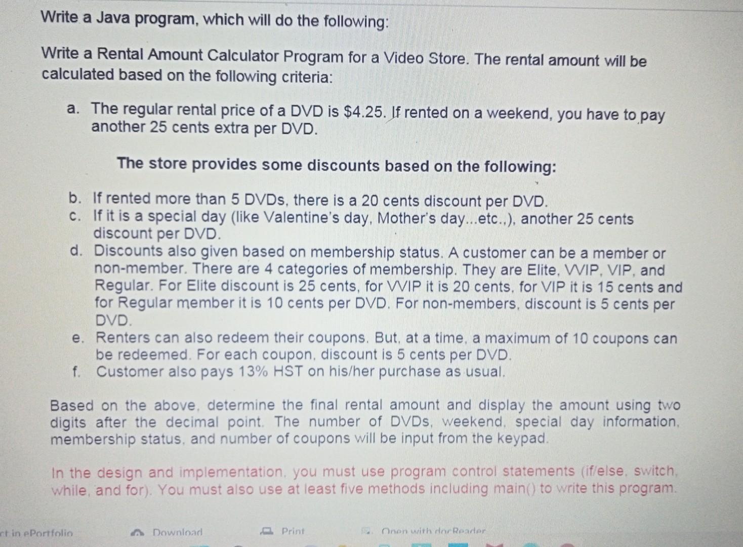 Solved java programming please done it according to given | Chegg.com