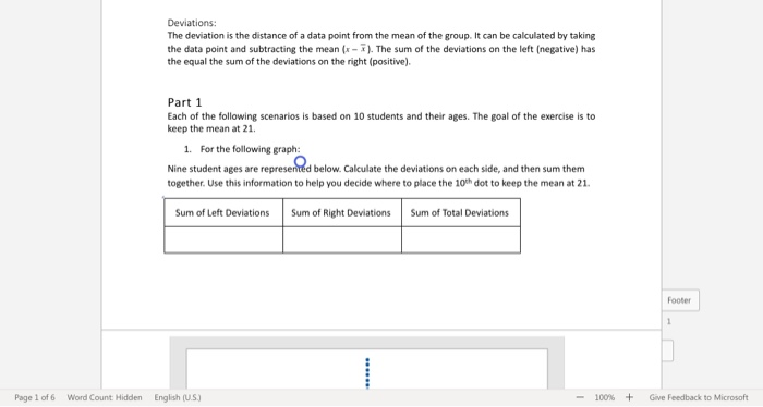 Solved Deviations: The deviation is the distance of a data | Chegg.com