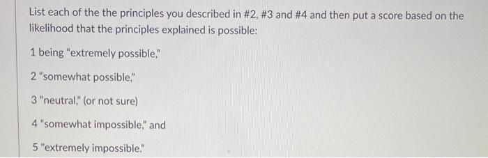 List each of the the principles you described in | Chegg.com