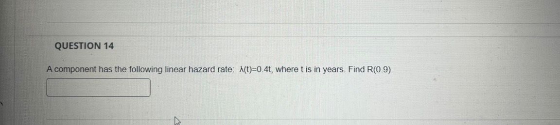 Solved QUESTION 14A component has the following linear | Chegg.com