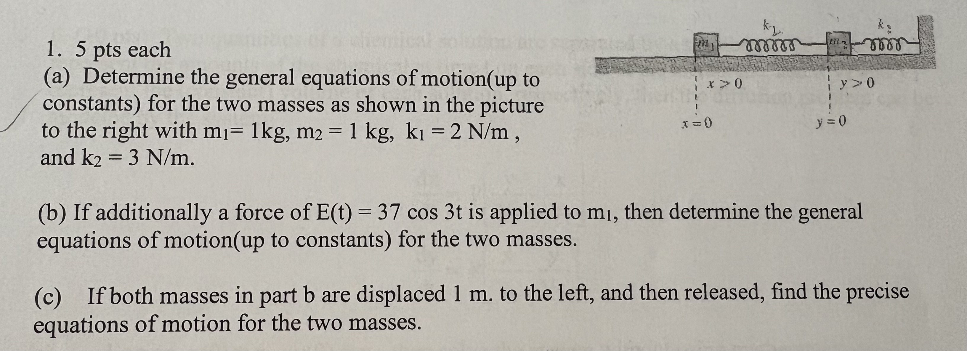 Solved 5 pts ﻿each(a) ﻿Determine the general equations of | Chegg.com