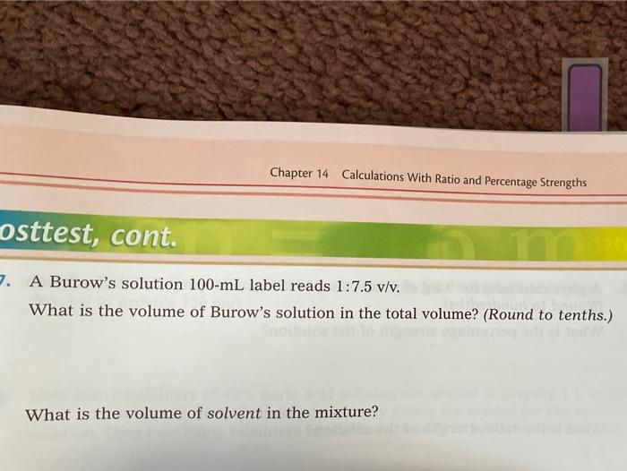 Solved Chapter 14 Calculations With Ratio and Percentage | Chegg.com