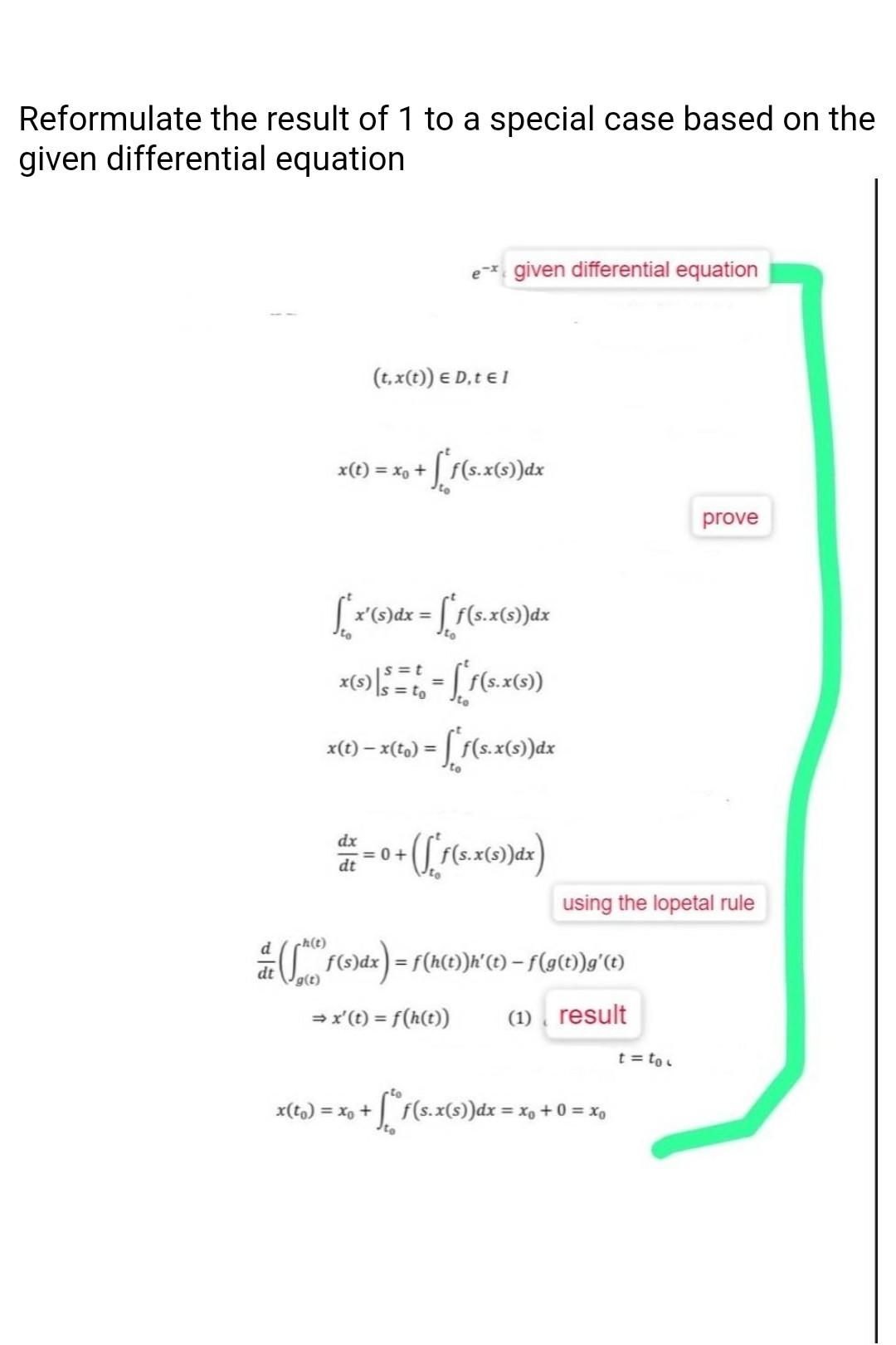 Solved Reformulate the result of 1 to a special case based | Chegg.com