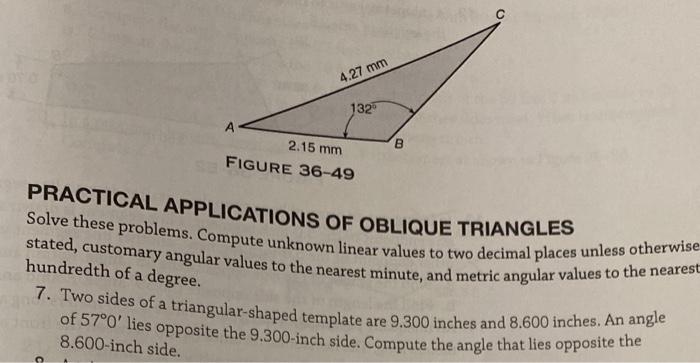 Solved PRACTICAL APPLICATIONS OF OBLIQUE TRIANGLES Solve | Chegg.com