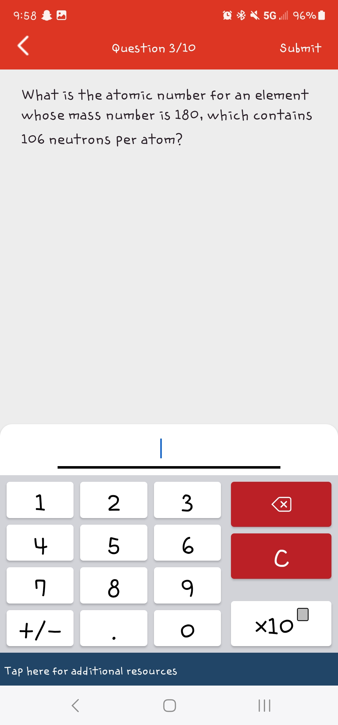 Solved What is the atomic number for an element whose mass | Chegg.com