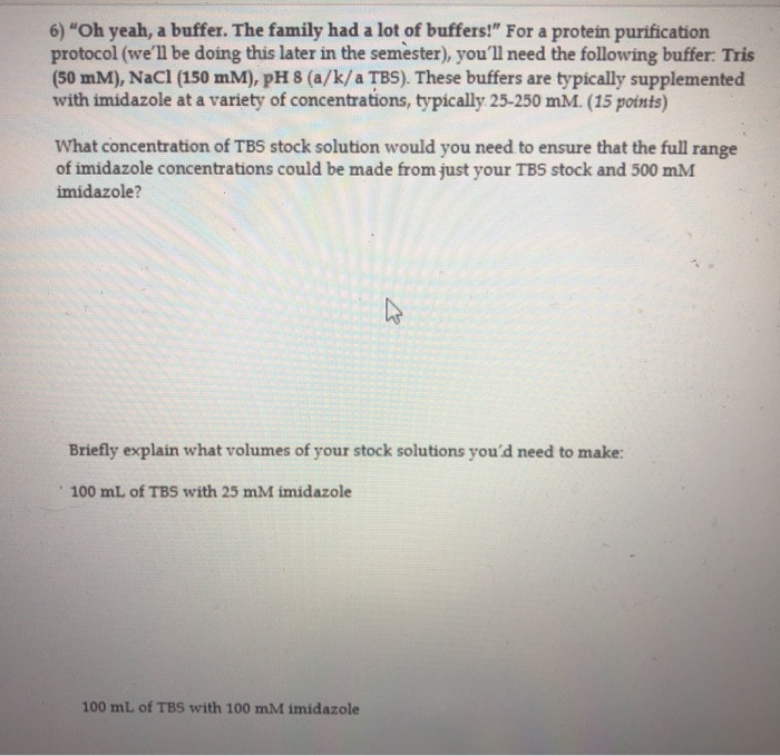 6) "Oh yeah, a buffer. The family had a lot of | Chegg.com