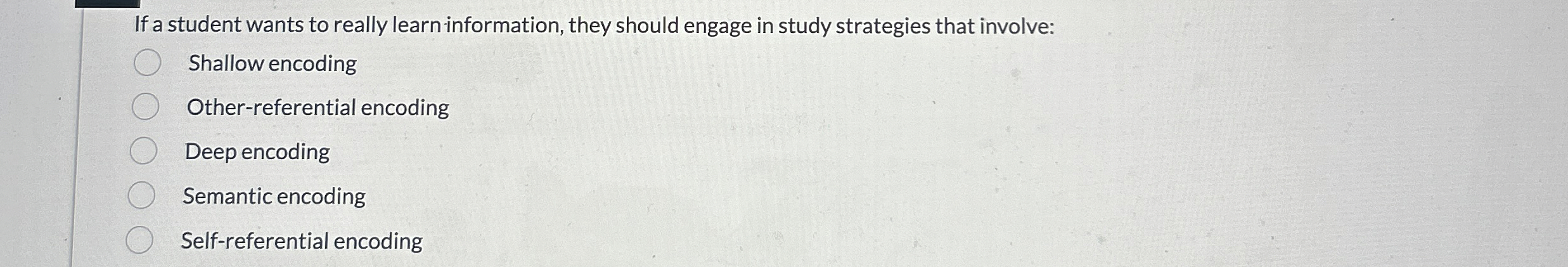Solved If a student wants to really learn information, they | Chegg.com