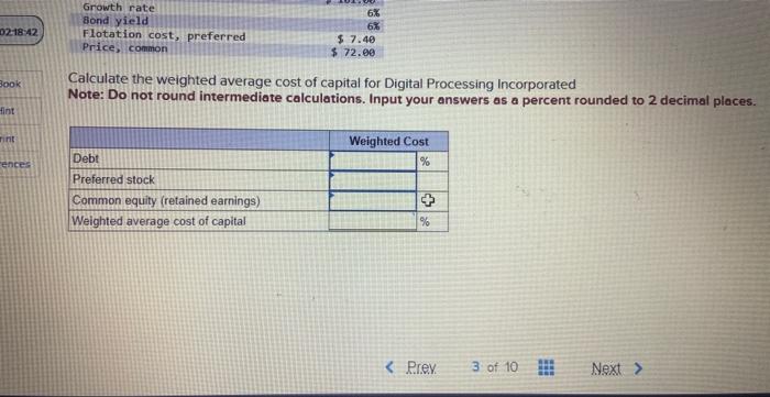 Solved Problem 11-23 (Algo) Weighted average cost of capital | Chegg.com