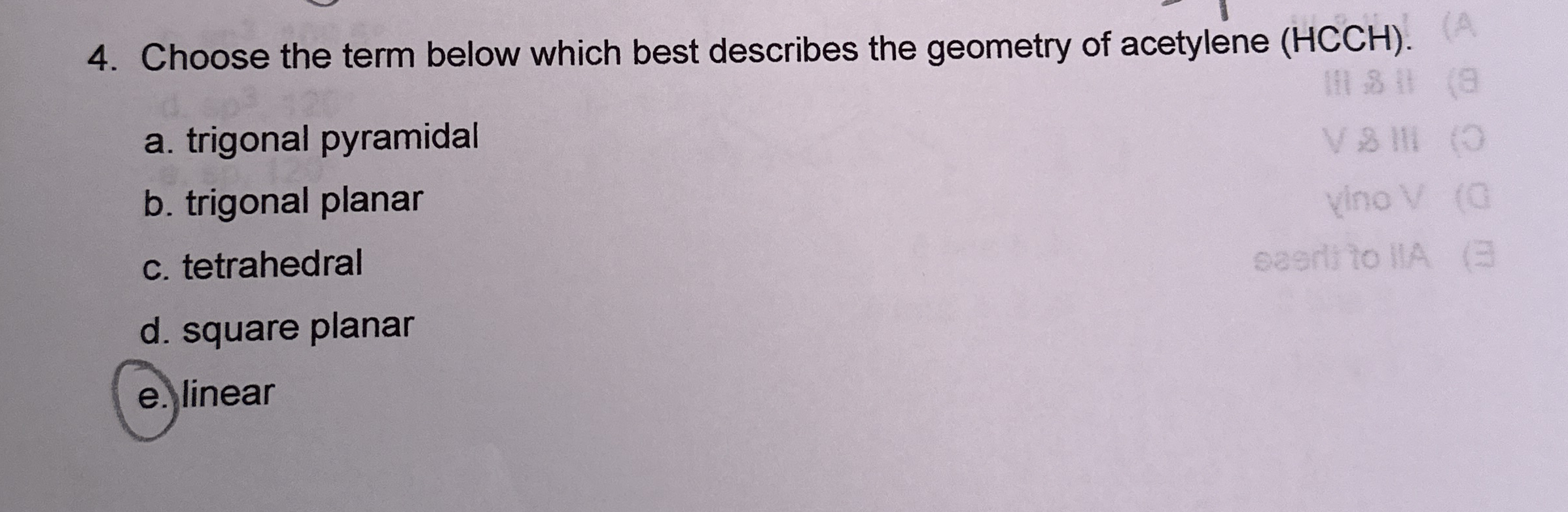 Solved Choose the term below which best describes the | Chegg.com