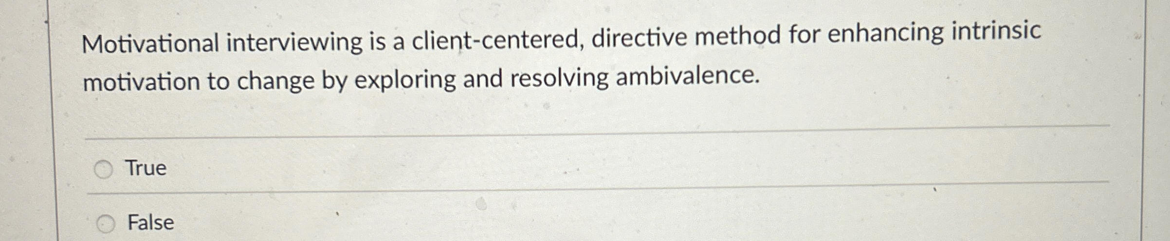 Solved Motivational interviewing is a client-centered, | Chegg.com