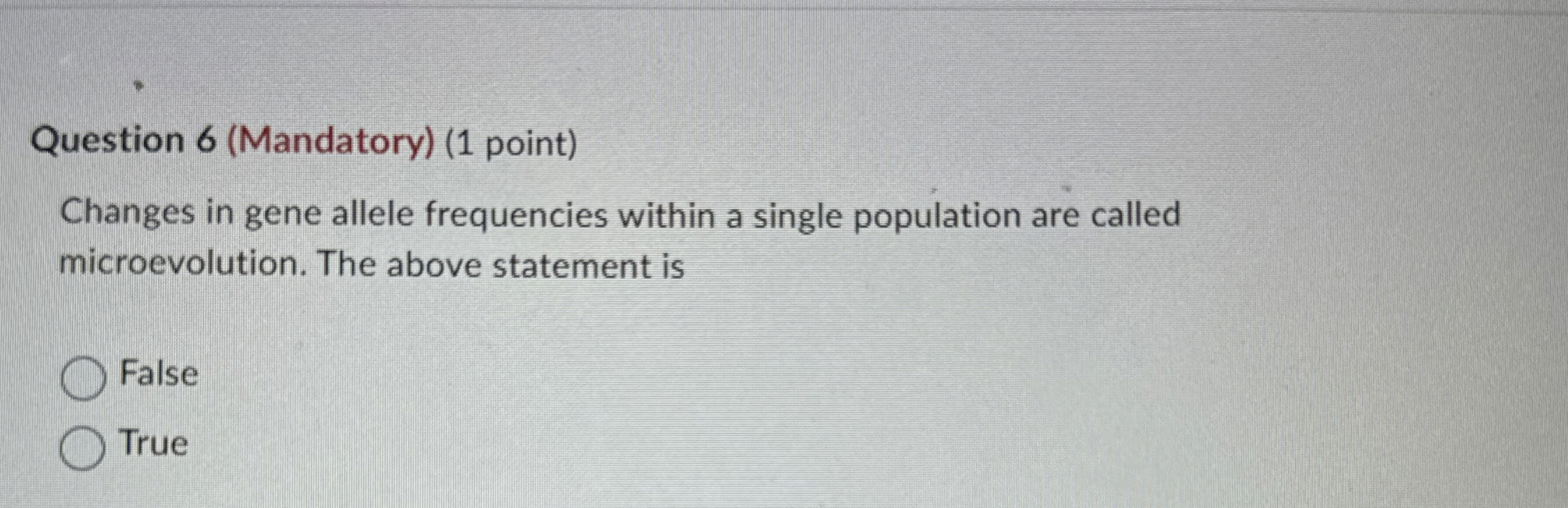 Solved Question 6 (Mandatory) (1 ﻿point)Changes in gene | Chegg.com