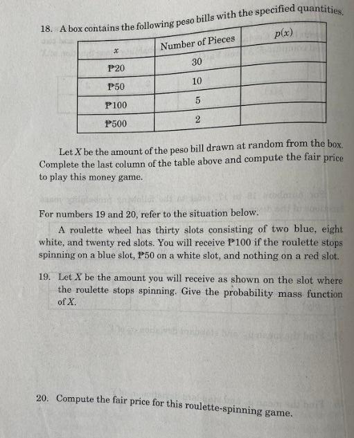 Solved 14. Let X be the number of different colors when | Chegg.com